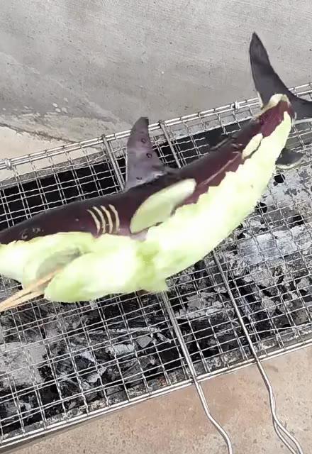 가지 상어 숯불구이