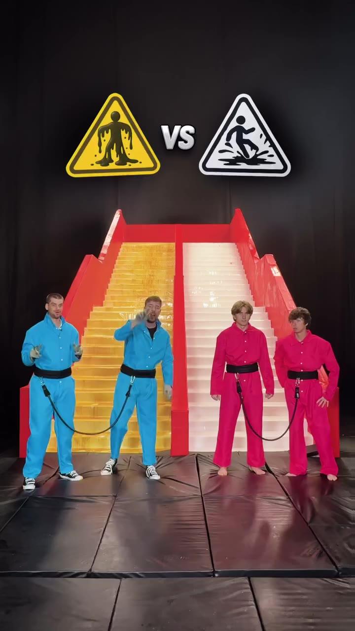 끈적한 계단 vs. 미끌한 계단